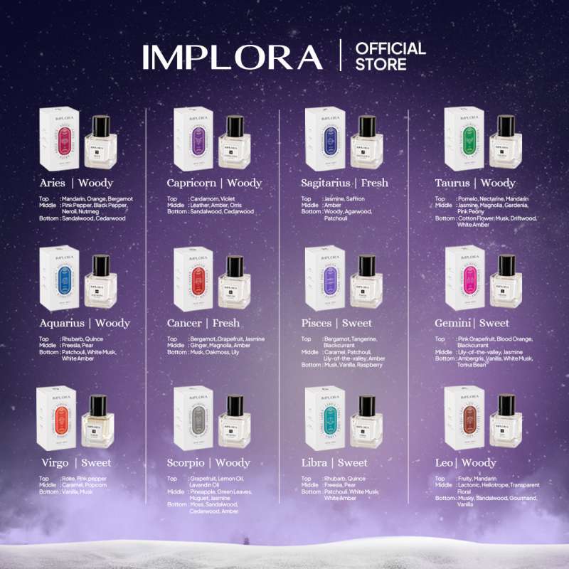 IMPLORA PARFUM EDP ZODIAC SERIES 30ML | Lazada Indonesia