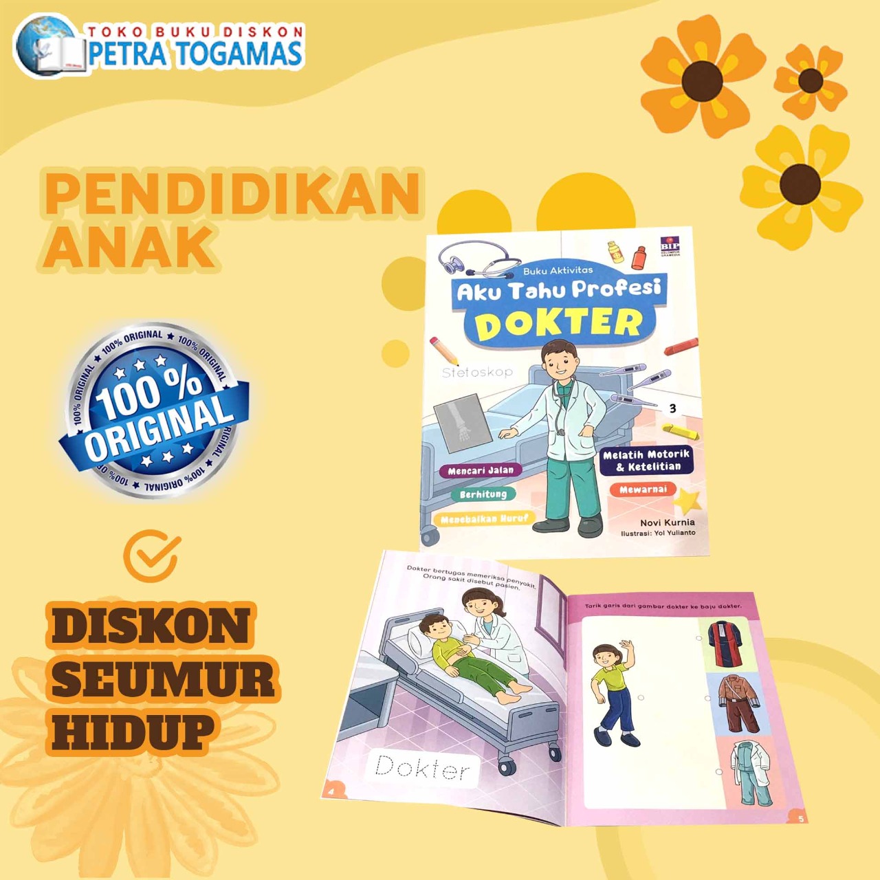 BUKU AKTIVITAS AKU TAHU PROFESI: DOKTER // NOVI KURNIA // BHUANA ILMU POPULER | Lazada Indonesia
