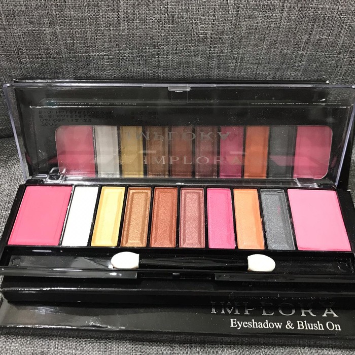 IMPLORA EYE SHADOW & BLUSH ON - MAKE UP KIT PALETTE | Lazada Indonesia