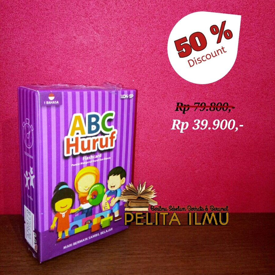 Flash Card ABC Huruf - Pandai Mengenal Huruf Dan Benda | Lazada Indonesia