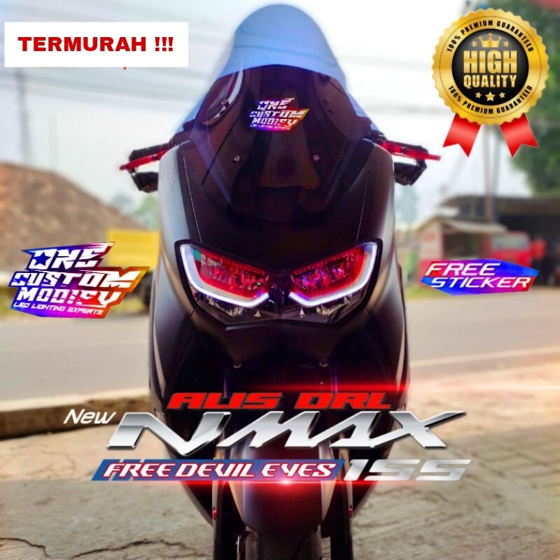 PAKET FULL LAMPU ALIS LED KHUSUS NMAX DRL + MATA DEVIL EYES ALL NEW ...