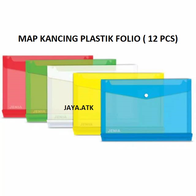 MAP KANCING PLASTIK FOLIO F4 POLOS MAP DOKUMEN MURAH PLUS PUNGGUNG ...