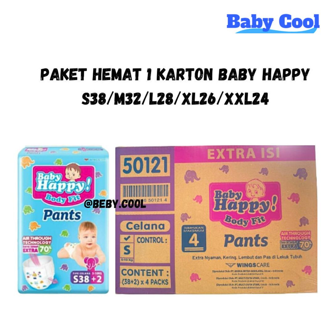1-DUS Baby Happy S38/M32/L28/XL26/XXL24 Isi 4 Ball/baby.cool | Lazada ...