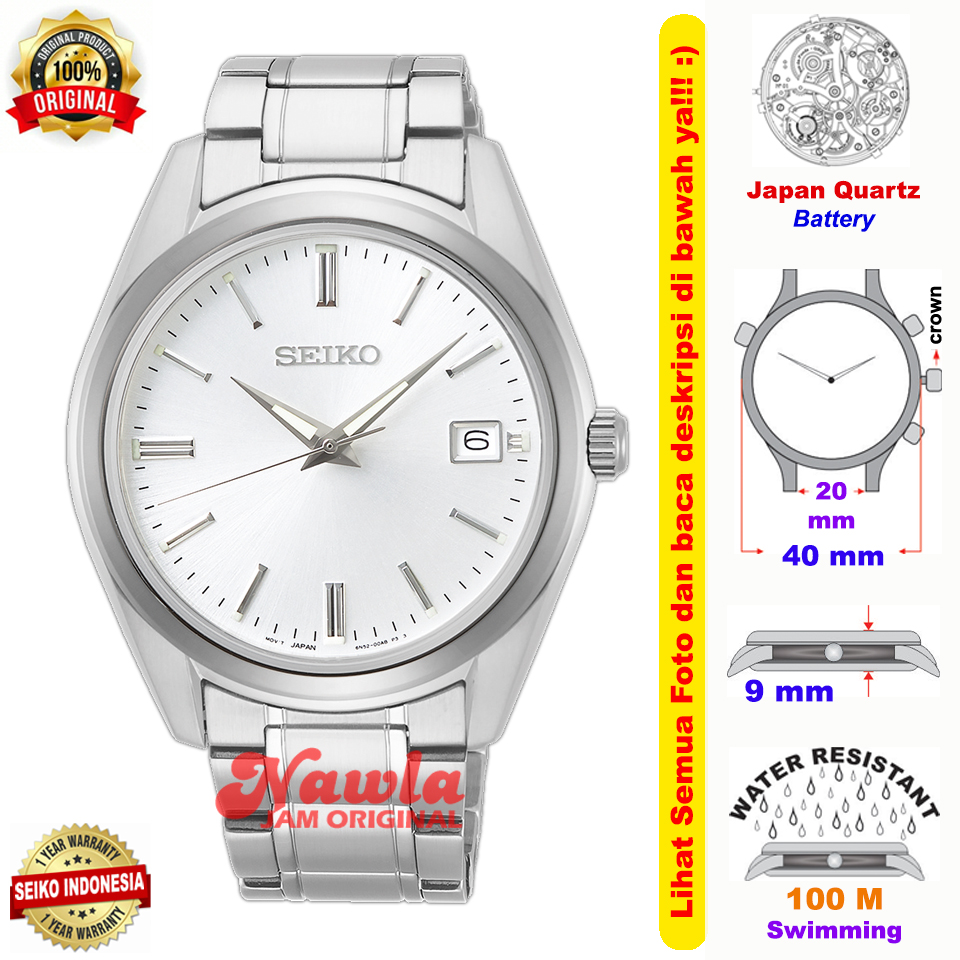 Seiko Quartz SUR307P1 Classic Sapphire Silver - Jam Tangan Pria SUR307 | Lazada Indonesia