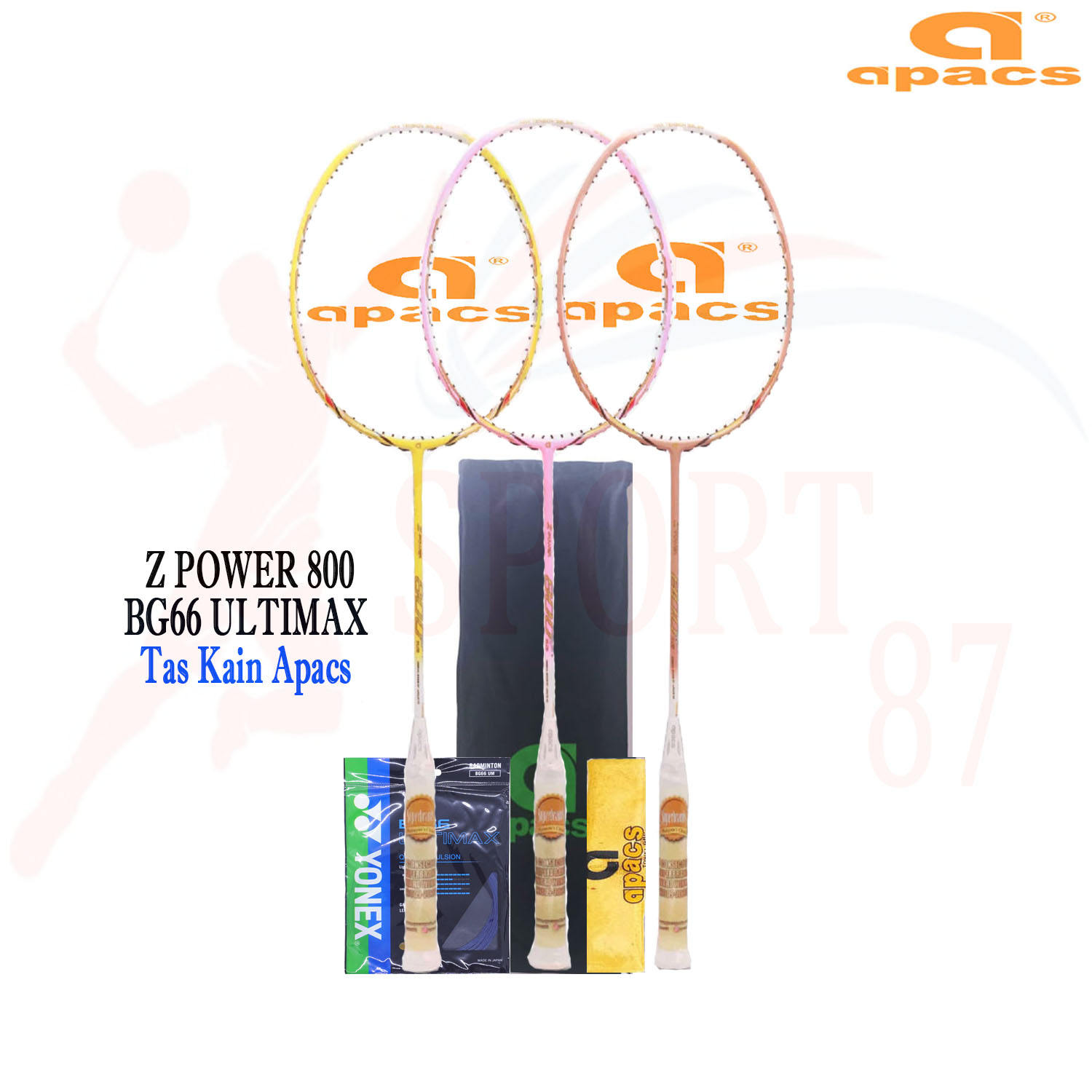 Raket Badminton Apacs Z Power 800 Bonus Komplit Raket Apacs Z Power 800 ...