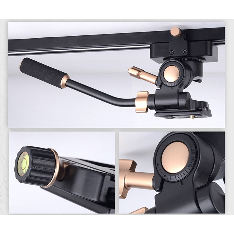 QINGZHUANGSHIDAI Q08S Camera Tripod Gimbal Hydraulic Damping Three ...