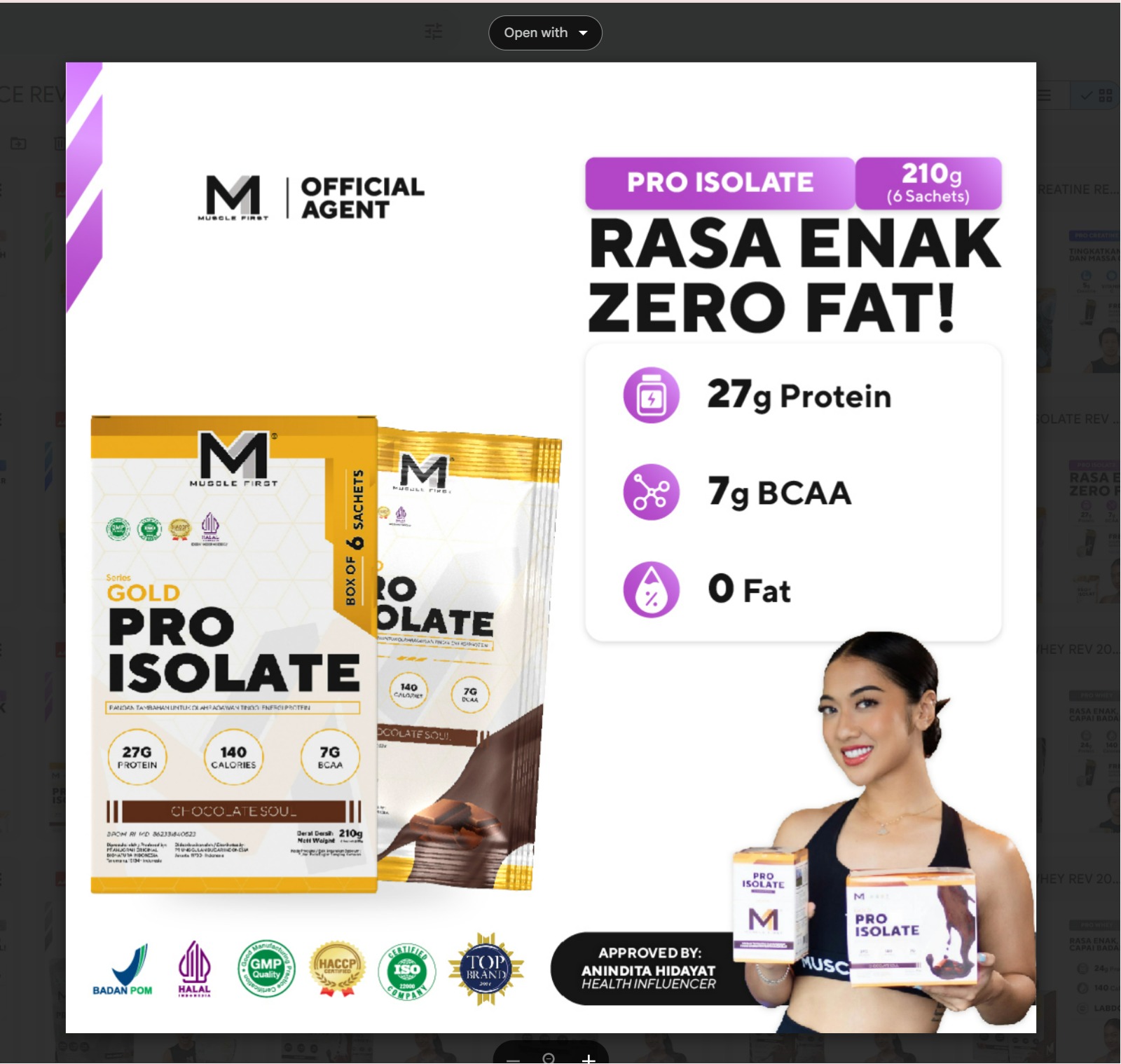 Muscle first Pro isolate BOX Series isi 12 sachet Whey Isolate M1 ...