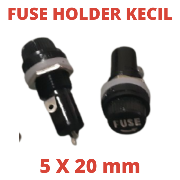 RUMAH FUSE SEKRING KECIL 5x20 (1 biji) FUSE HOLDER PANEL BOX 5x20mm ...