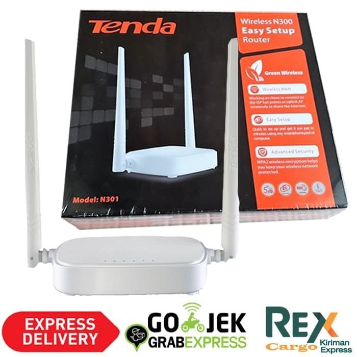 Tenda Wireless N300 Easy Setup Router (N301) | Lazada Indonesia