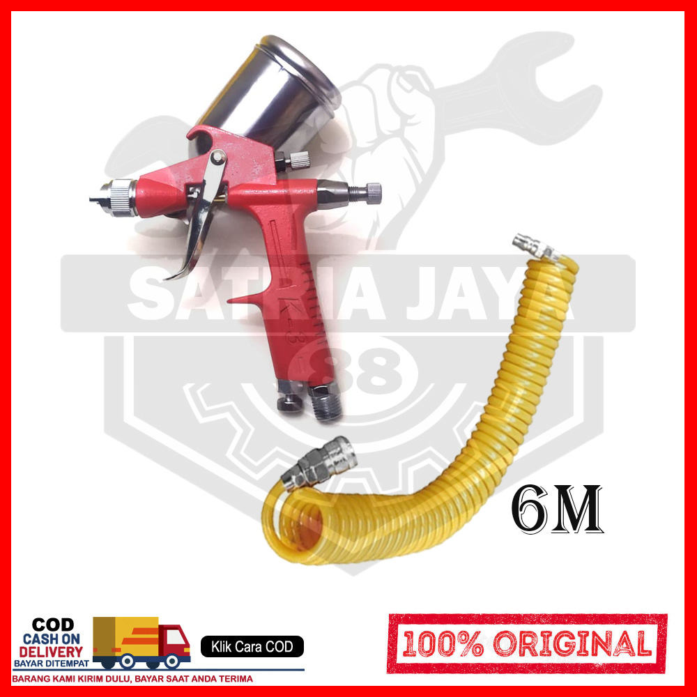 Satria Jaya 88 - Paket Alat Semprot Cat Angin Spray Gun K3 Dan Selang ...