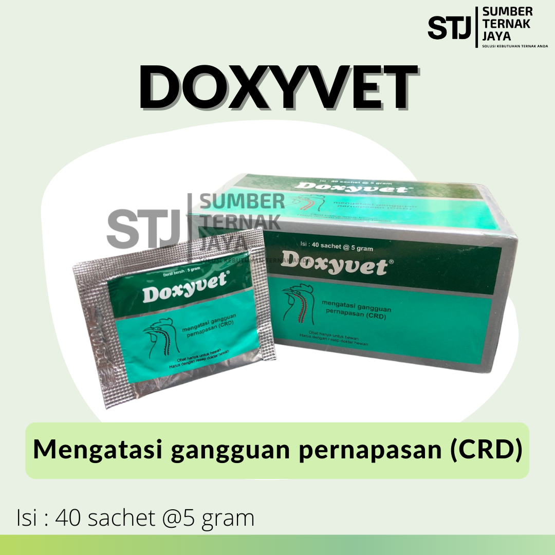 Doxyvet 1 box isi 40 sachet kemasan 5 gram - Obat Antibiotik Ayam untuk ...