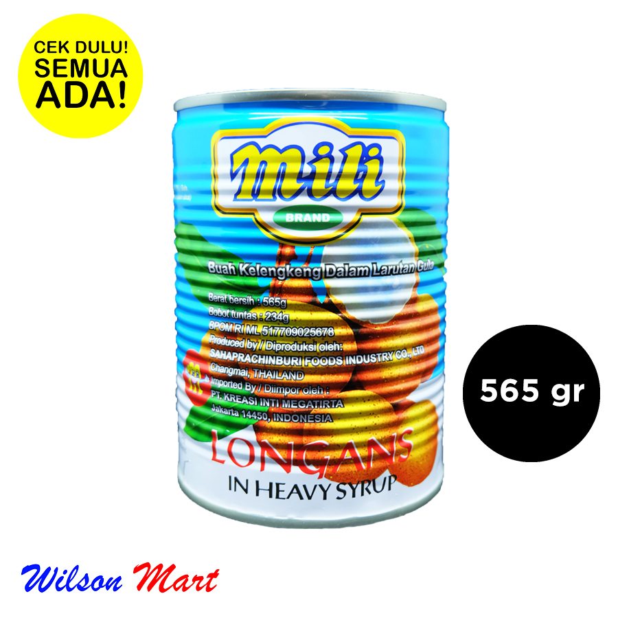 MILI BRAND LONGAN BUAH KELENGKENG DALAM LARUTAN GULA 565 GRAM | Lazada ...
