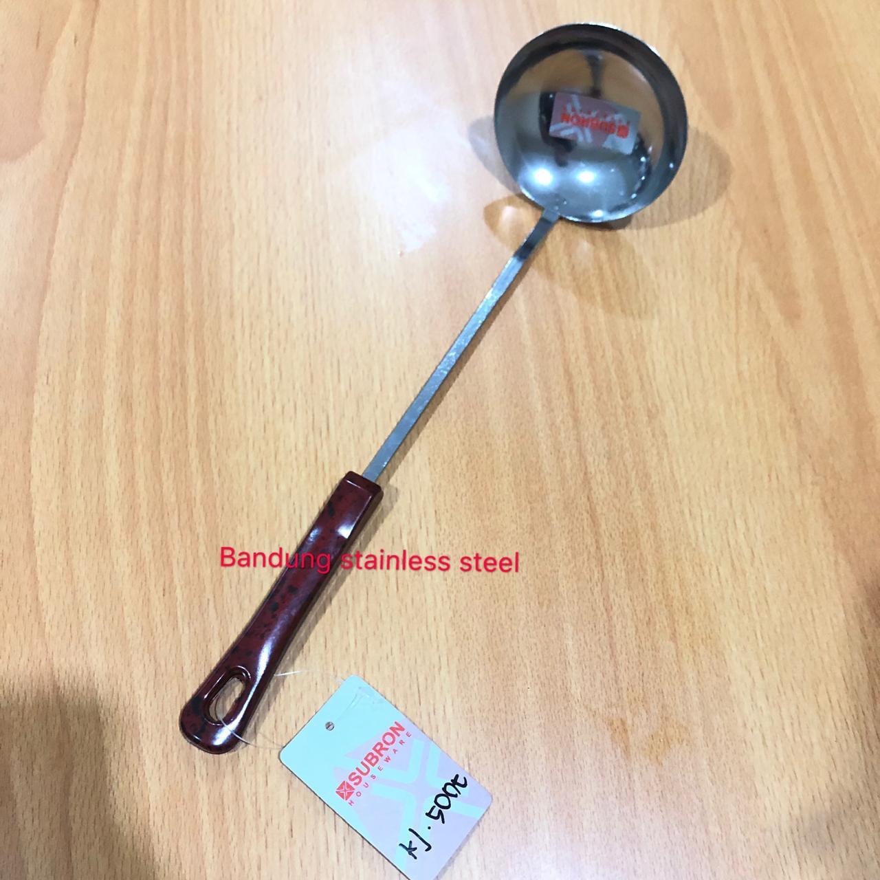 centong sendok sup sayur ladle lubang stainless gagang plastik 500A/B/C ...