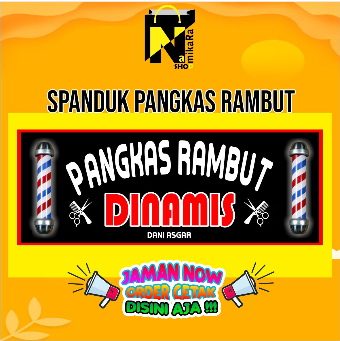 spanduk banner backdrop pangkas rambut Barbershop custom bisa cod ...