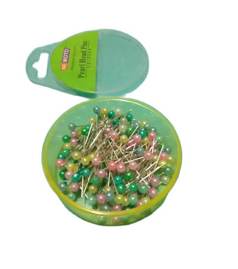 Jarum pentul mutiara ukuran besar nemoto anti karat kemasan box bulat ...