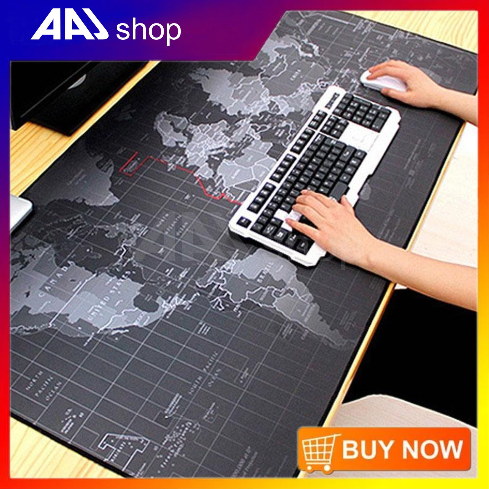 Gaming Mouse Pad XL Desk Mat Motif Peta Dunia 30x25 cm | Lazada Indonesia