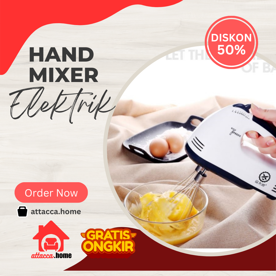 Hand Mixer Elektrik 7 Speed Kecepatan Murah Cuci Gudang Mikser Tangan