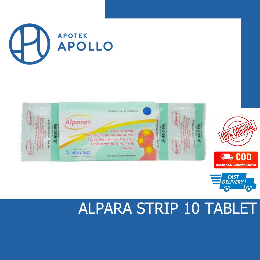 ALPARA STRIP 10 TABLET FLU DEMAM PARACETAMOL PILEK | Lazada Indonesia