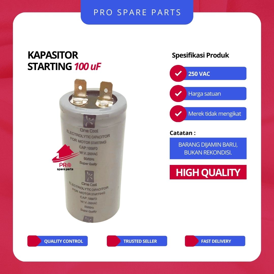 Kapasitor Starting 100 uf - Kapasitor 100uf/Mikro - Capacitor Starting AC 100MFD | Lazada Indonesia
