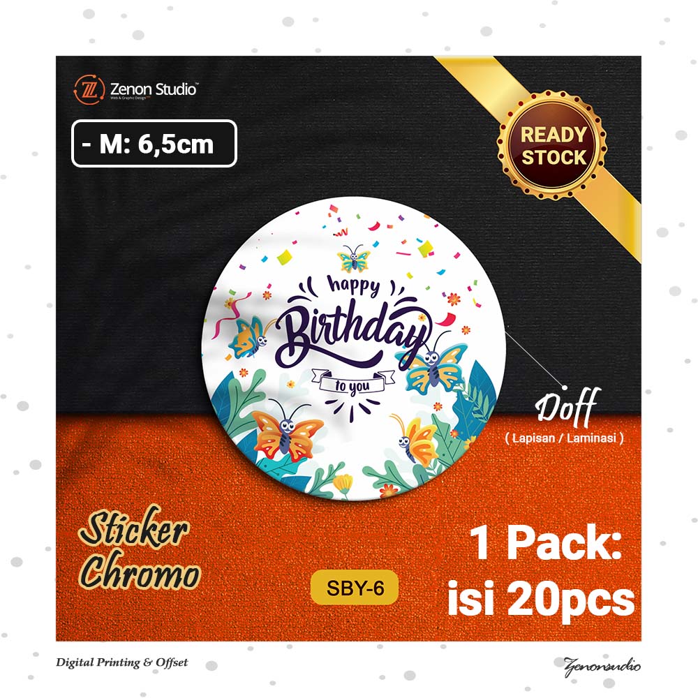 [20pcs] Sticker Bulat Birthday Stiker Ucapan Selamat Ulang Tahun Anak ...
