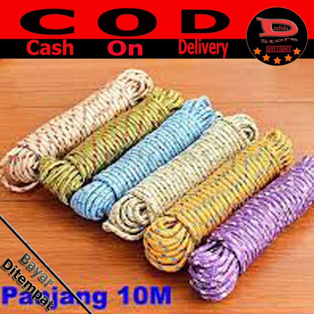 Tali Jemuran Nilon 10 Meter Anti Selip Warna-warni Cantik Kuat Tahan ...