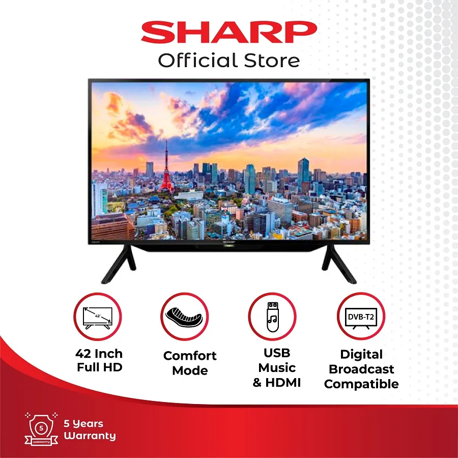 TV LED SHARP 42 INCH TYPE 2T-C42DC1 | Lazada Indonesia