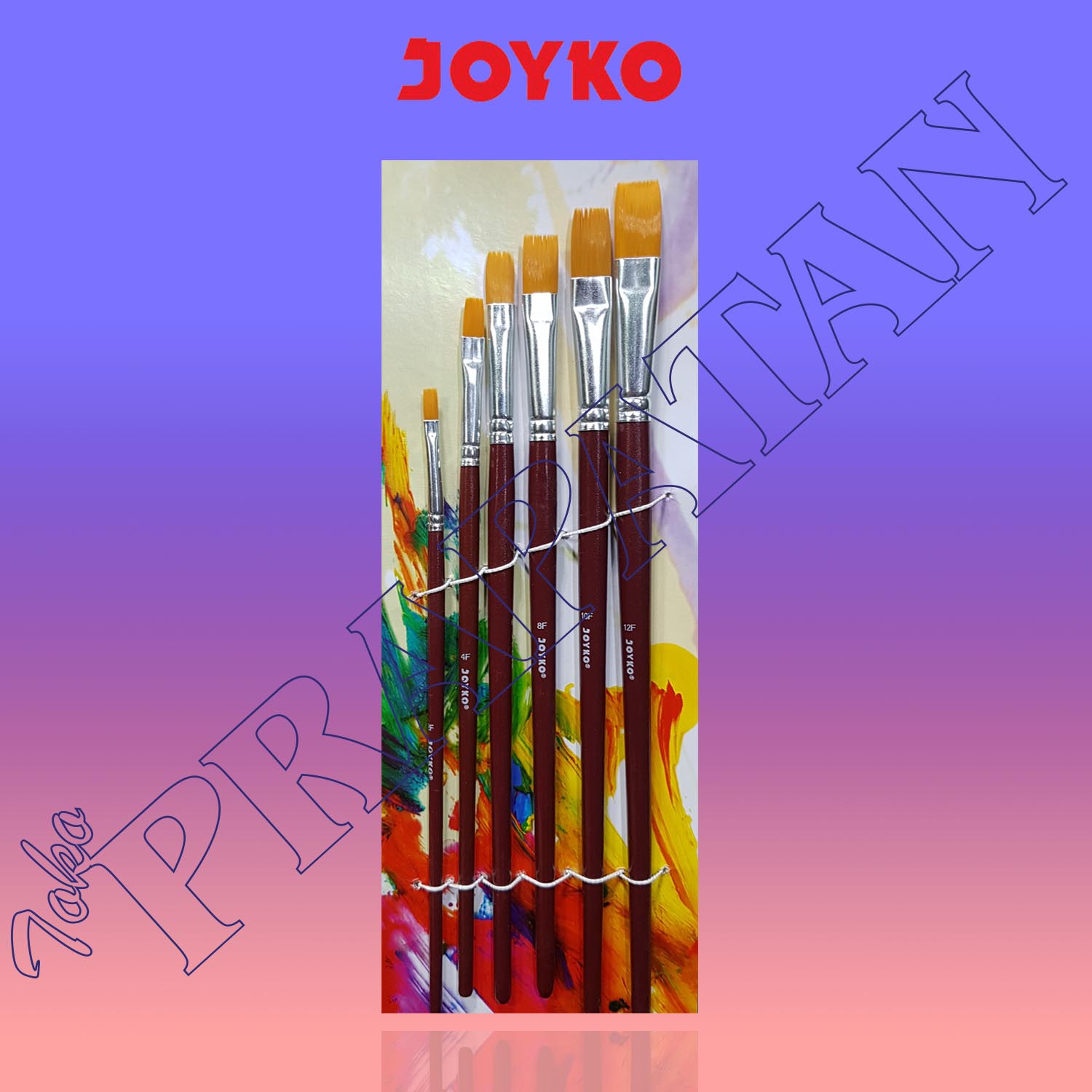 Kuas Joyko BR-4 / Joyko Flat Brush / Kuas Lukis Joyko Set 6 | Lazada ...