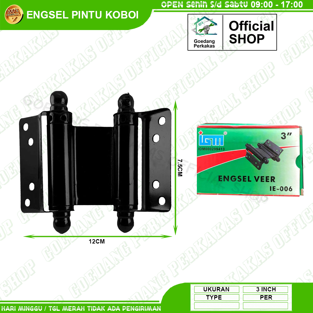 Engsel Per Koboi Bolak Balik 2 Arah 3" 4" Inch Soligen Stainless Steel ...