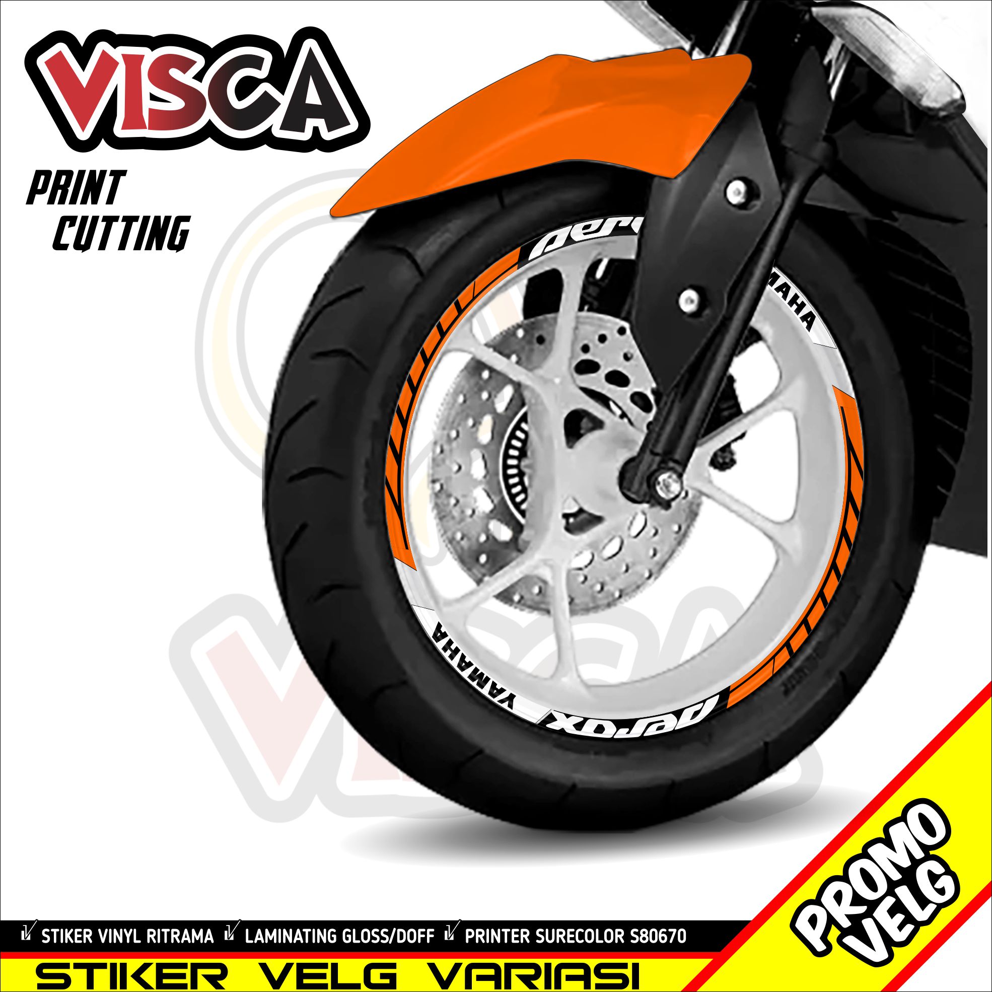 Stiker Velg List Velg Motor Stiker Velg Aerox Hitech 2 | Lazada Indonesia