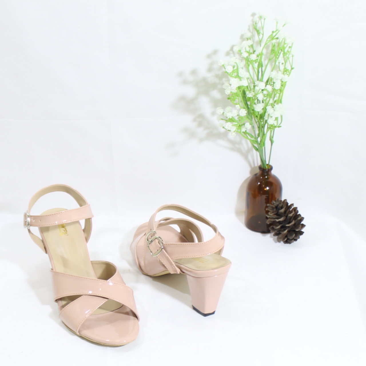 Sepatu Sandal Wanita High Heels Pesta Hills Murah High Heels Tali ...