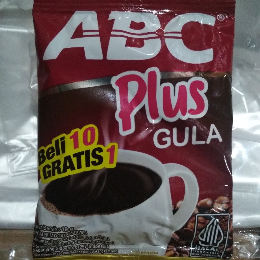 Kopi ABC Plus Kopi Plus Gula isi 10 gratis 1 | Lazada Indonesia
