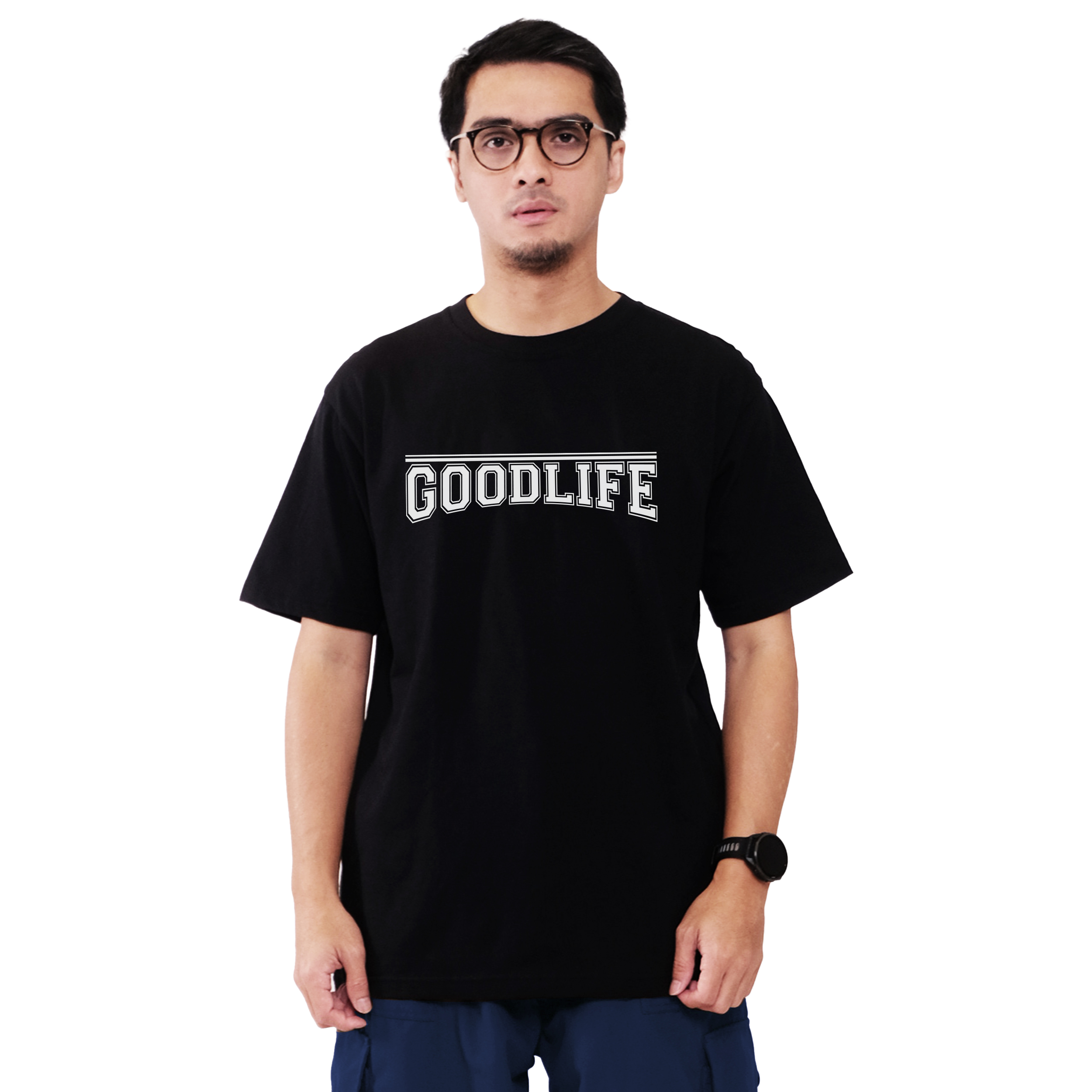 Goodlife college logo black Tshirt | Lazada Indonesia