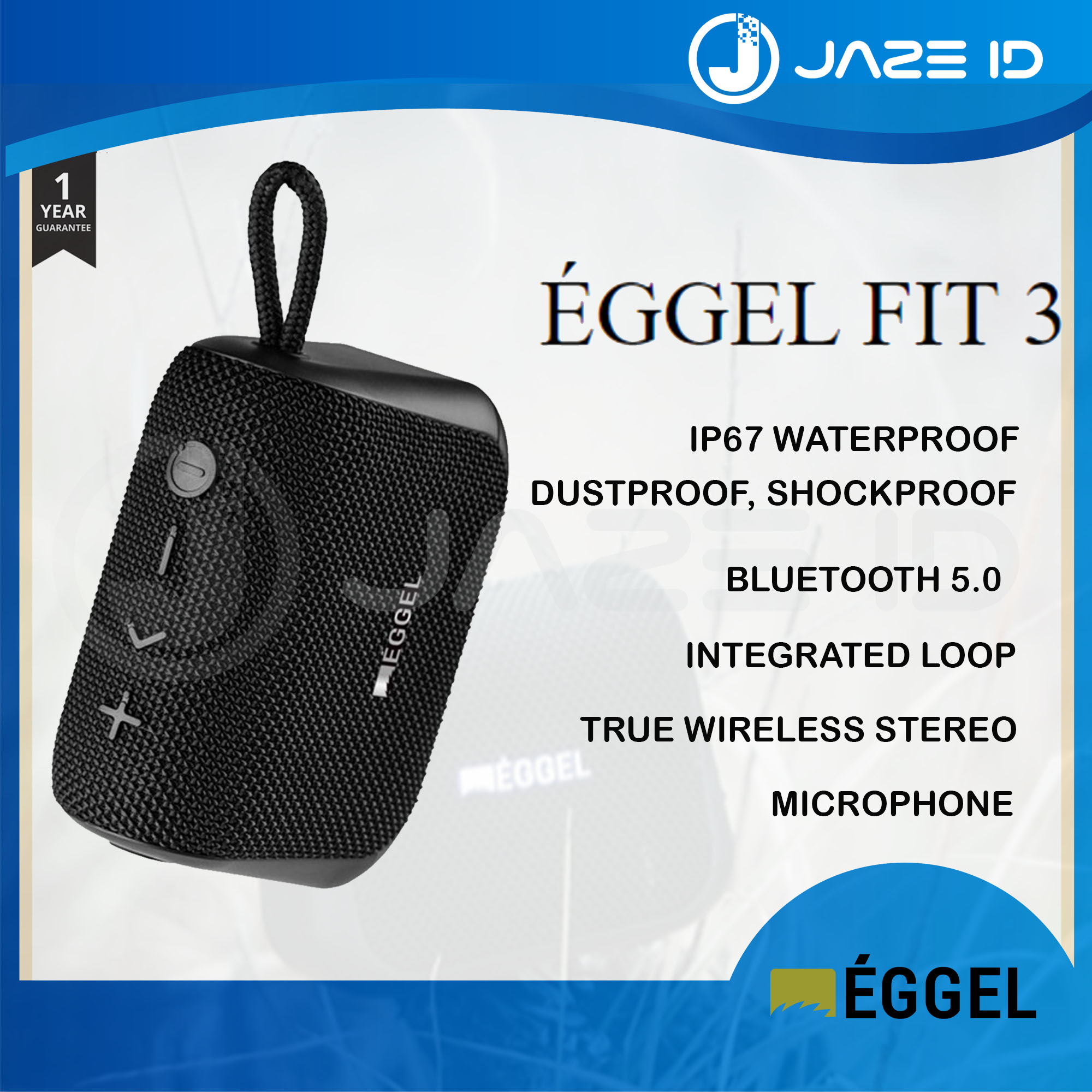 Eggel Fit 3 Waterproof Portable Bluetooth Speaker Stereo Mini HIFI ...