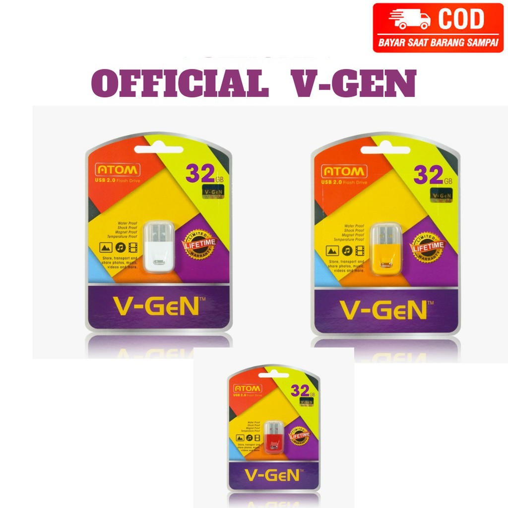FLASHDISK V-GEN ATOM 8/16/32/64GB ORIGINAL | Lazada Indonesia