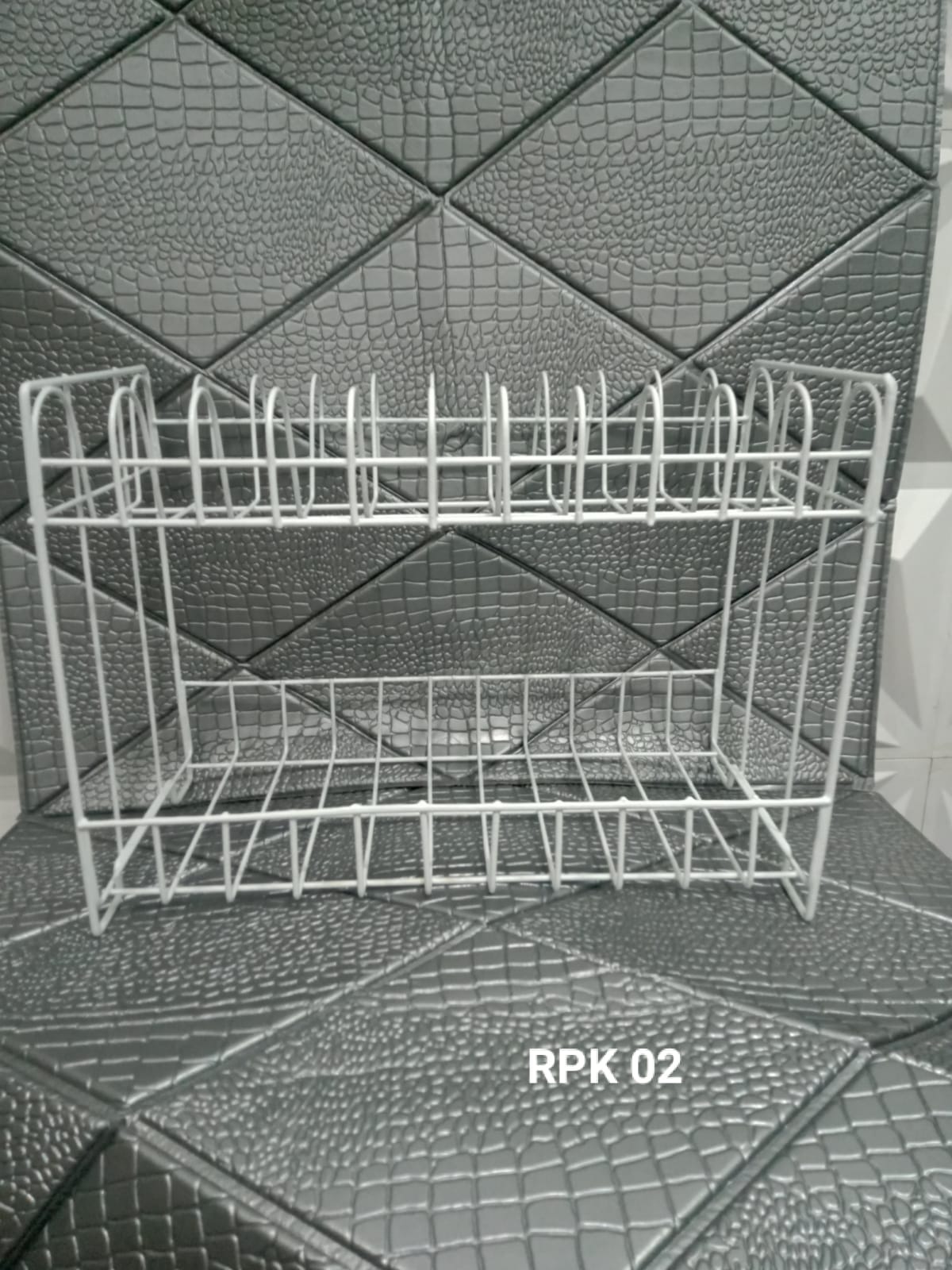 Rak Piring RPK Besi Tray Besi Susun 2 Serbaguna Tanpa Cantolan Gelas ...