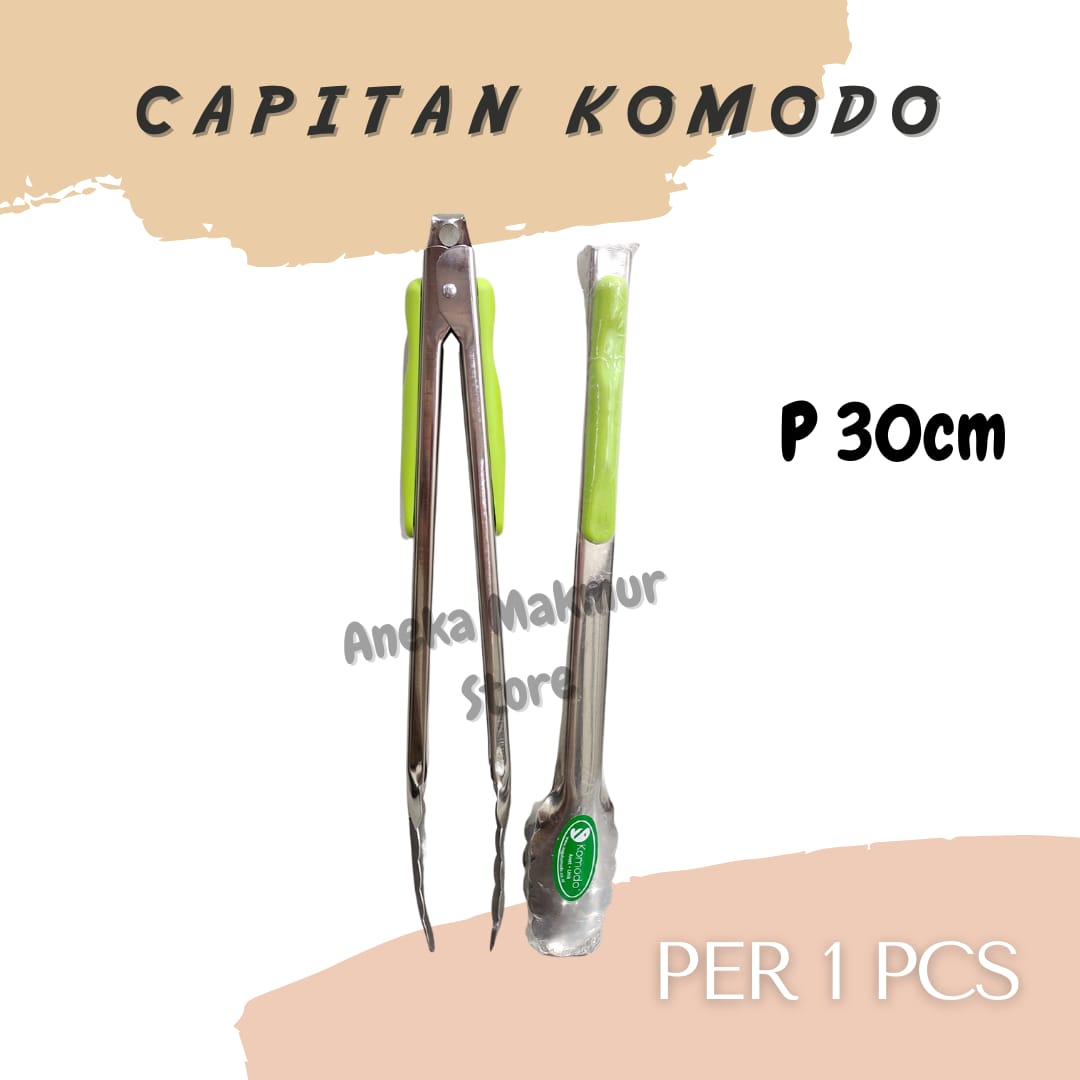 Capitan Gorengan Komodo 30cm Stainless Gagang Plastik - Jepitan ...
