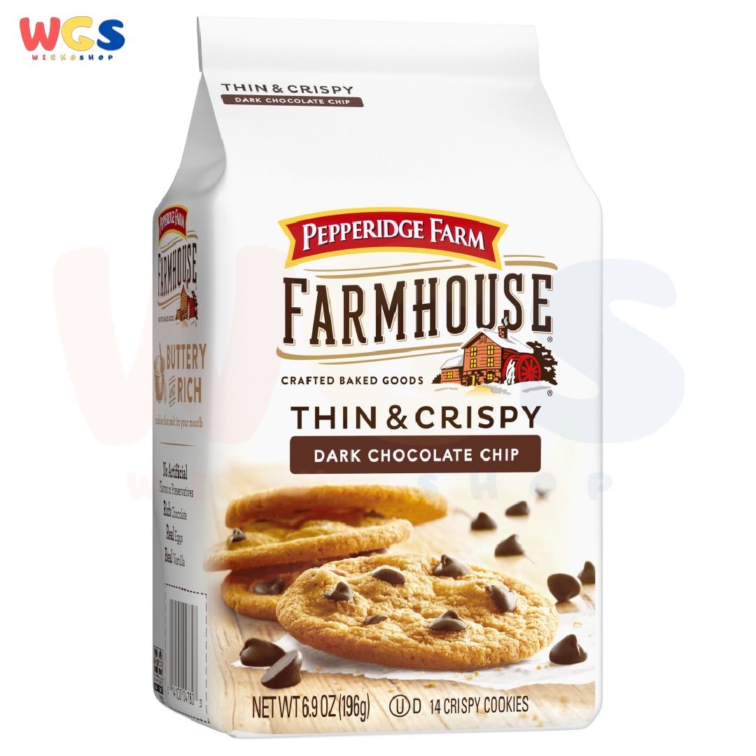 Pepperidge Farm Farmhouse Thin n Crispy Dark Chocolate Cookies 196g ...