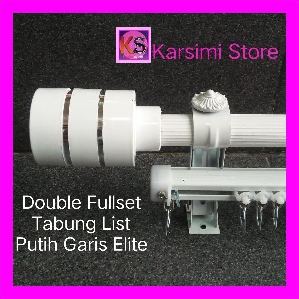 Besi Gorden Double Fullset Minimalis Tabung List Batang Garis dan Ulir ...