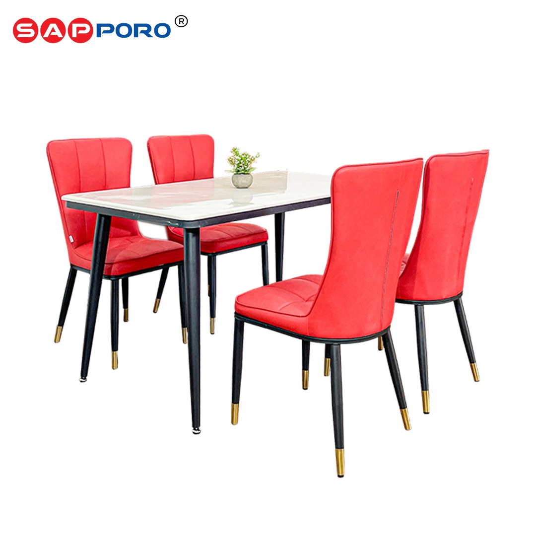 SAPPORO VARESE - Meja Makan Set Marmer | Dining Set Marmer | Lazada ...