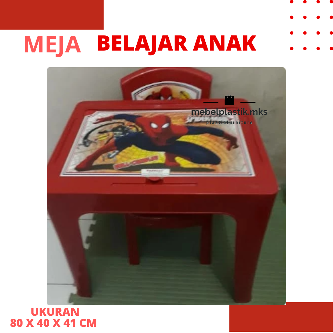 Meja Belajar Plastik/ Meja Napolly/ Meja Laptop/ Meja Set/ Meja Kursi ...