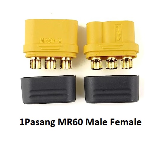 Original Konektor Amass MR60 MR-60 male Female plug XT60 3pIn RC pesawat drone quadcopter ...
