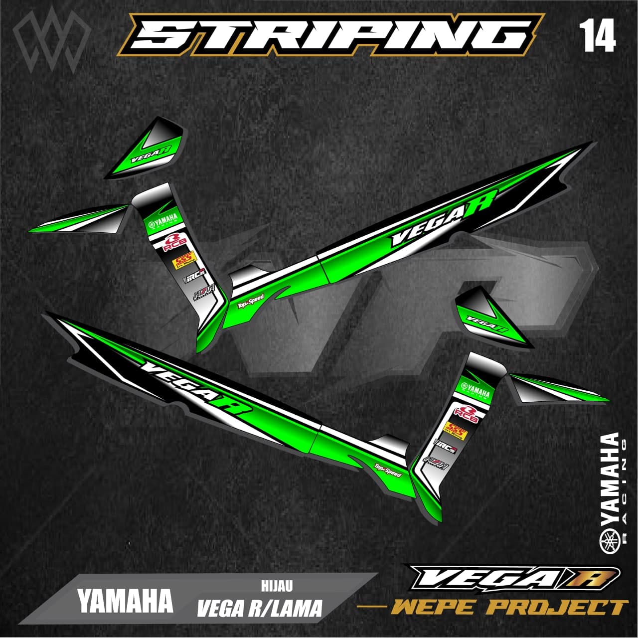 STIKER STRIPING MOTOR VEGA R LAMA - STRIPING STICKER VARIASI LIS ...