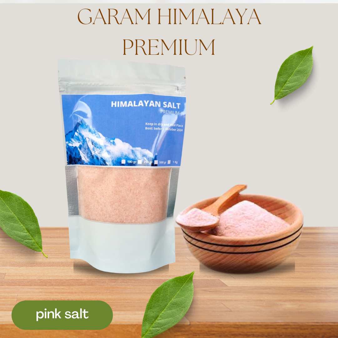 Garam Himalaya Asli Organik Halus Pink Himalayan Salt 1 Kg -Fine Grade ...