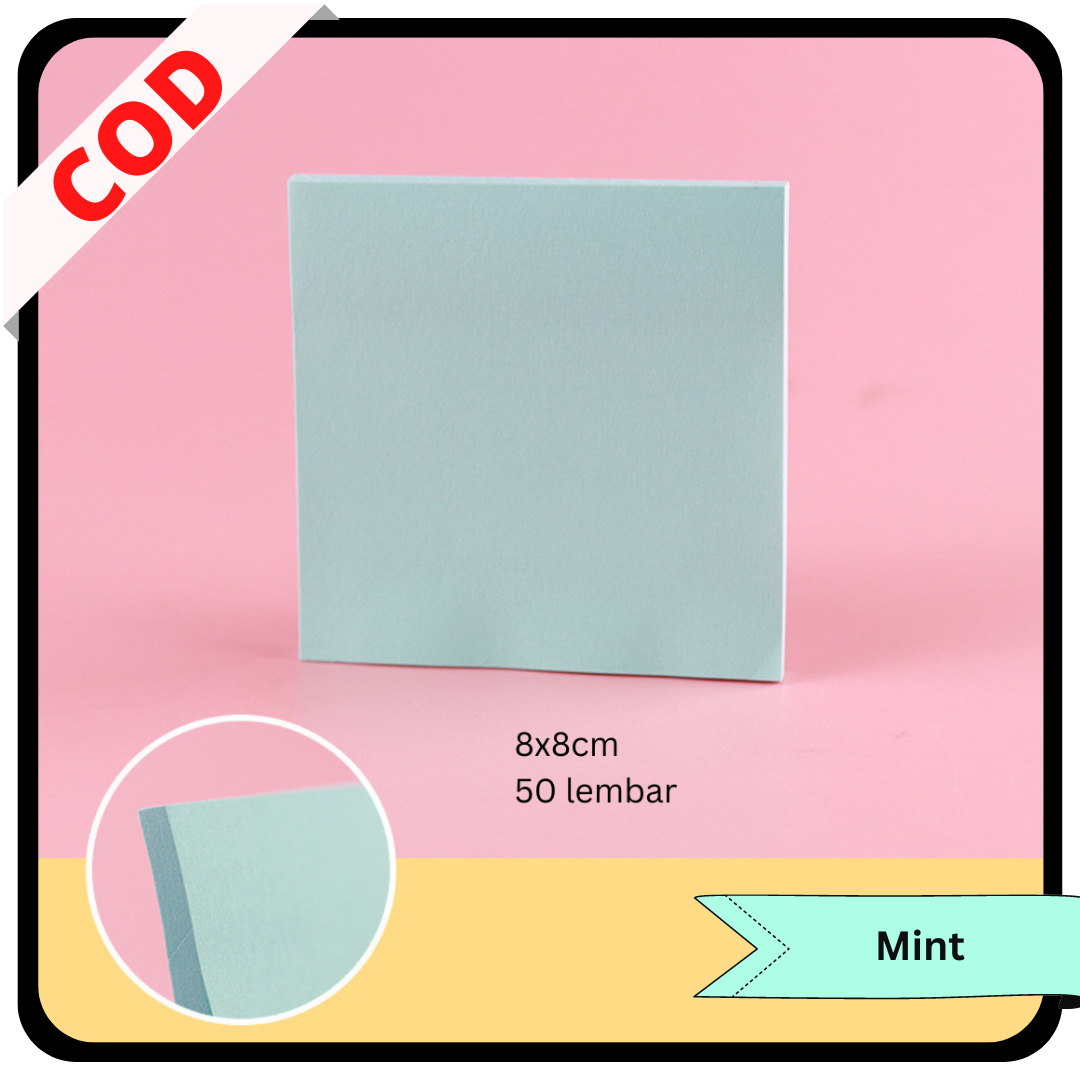 STICKY NOTES MEMOPAD PERSEGI MOTIF POLOS MULTIFUNGSI KERTAS MEMO TEMPEL ...