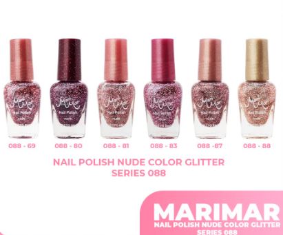 MARIMAR NAIL POLISH GLITER ISI 6PC - KUTEK GLITER MARIMAR - KUTEK ...