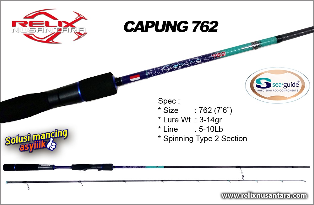 Joran Relix Nusantara Capung 732 762 Spiderman UL Ultra Light 4-8 5-10 ...