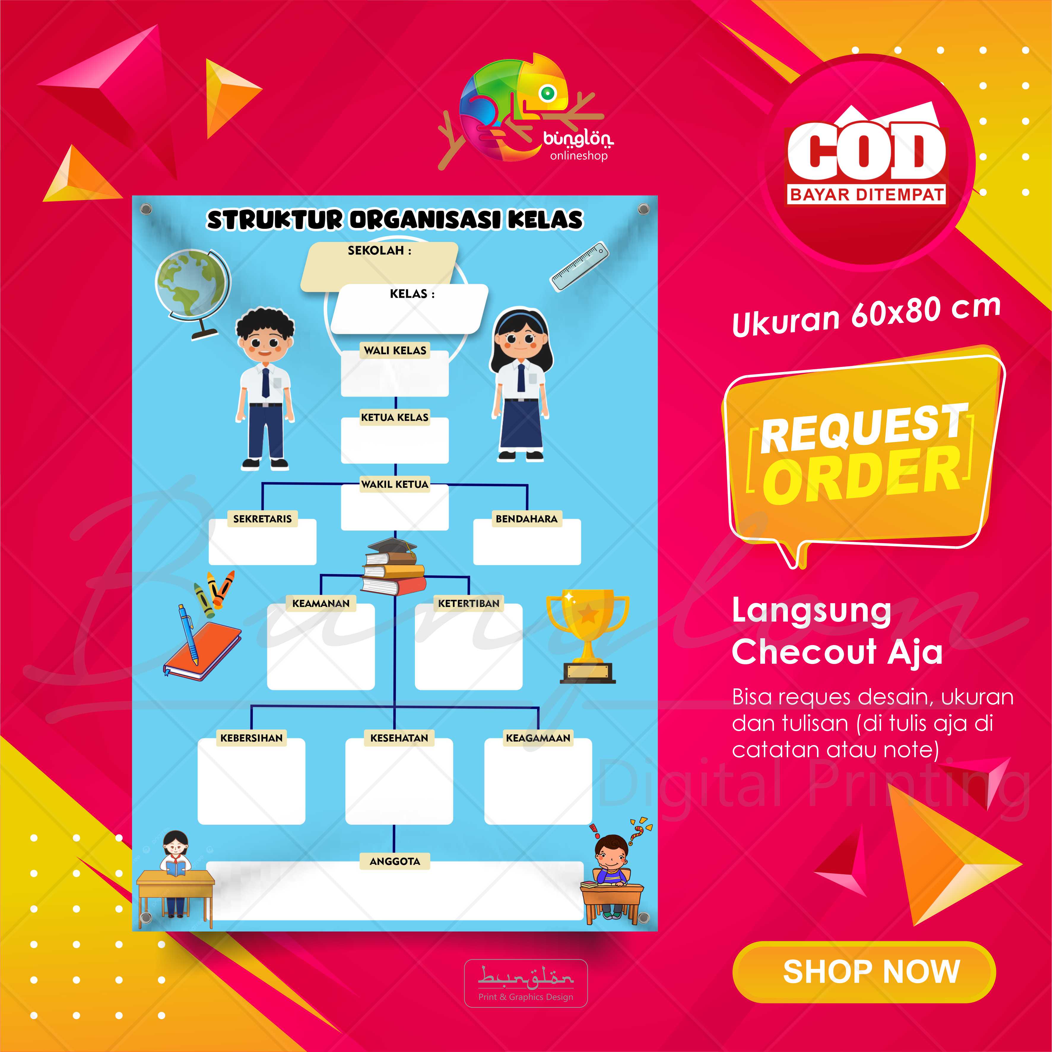 Spanduk & Banner Struktur Kelas Model Keren C | Lazada Indonesia