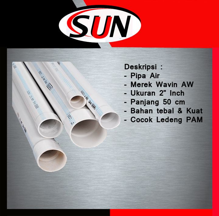 Pipa PVC 2" Inch Wavin AW 50 cm | Lazada Indonesia