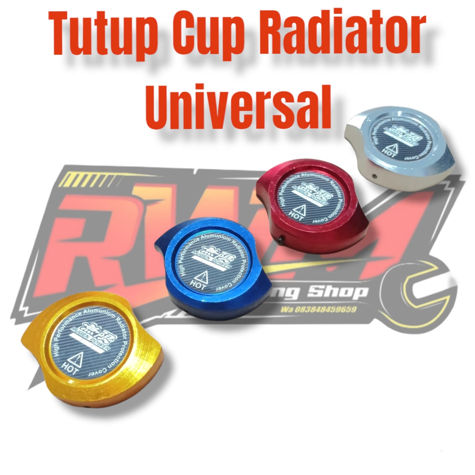 COVER RADIATOR CAP TUTUP RADIATOR MUGEN FULL CNC NMAX AEROX PCX VARIO ...