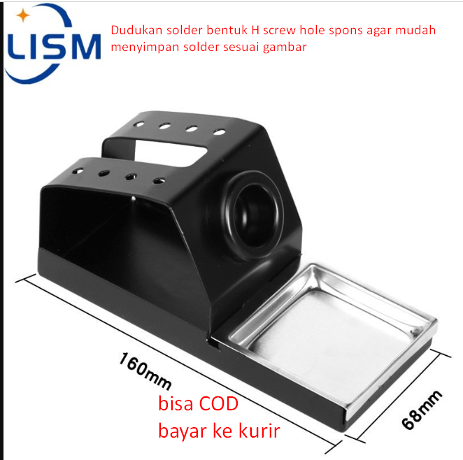 Dudukan solder bentuk H screw hole spons agar mudah menyimpan solder ...
